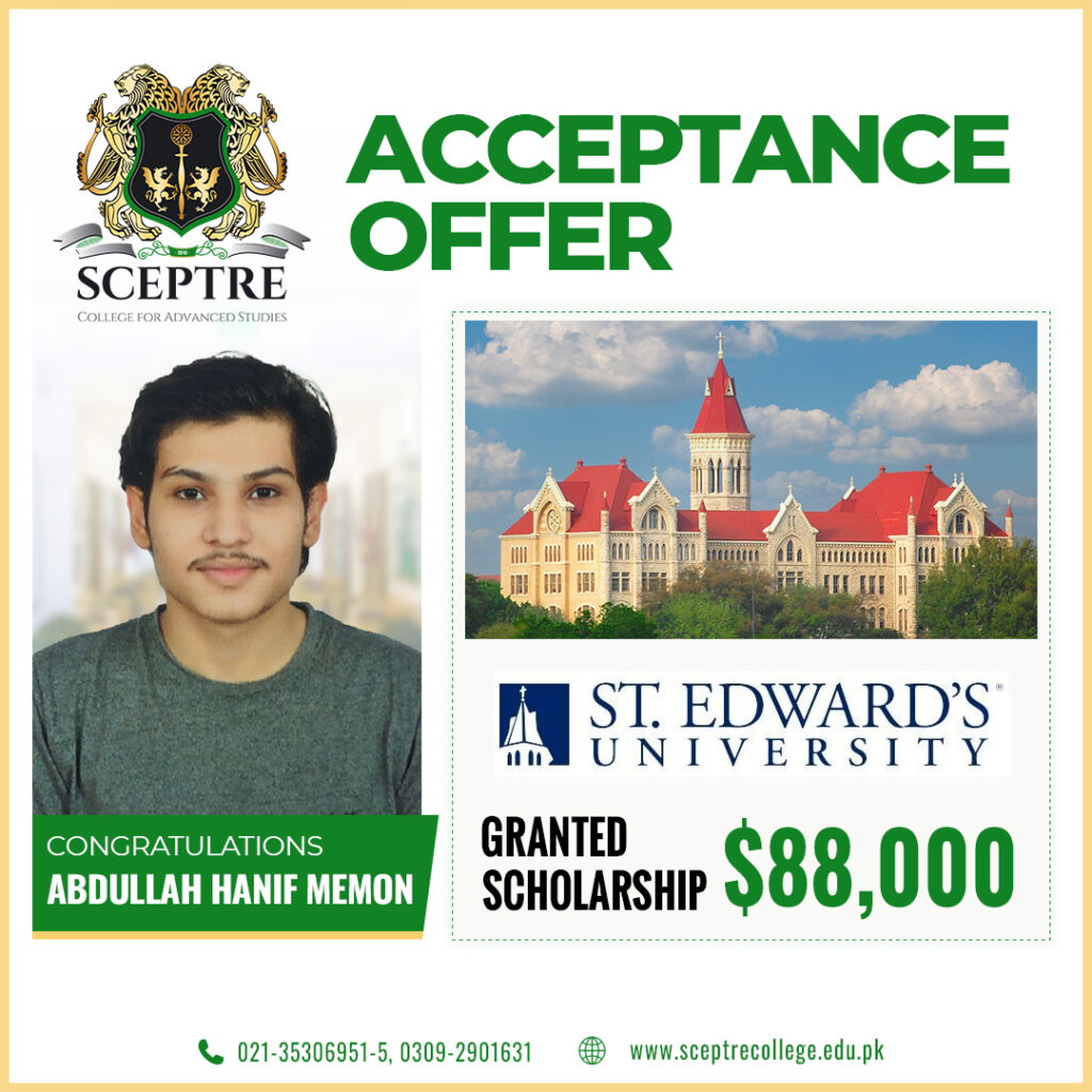 University Acceptances – Sceptre College