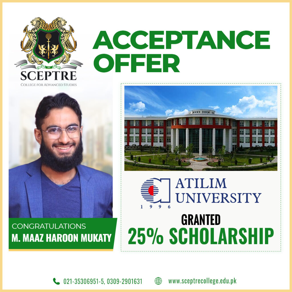 University Acceptances – Sceptre College